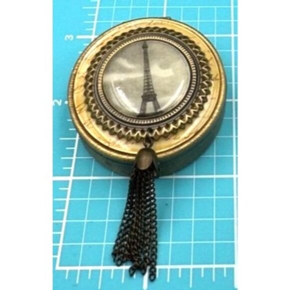 Accessories | Vintage Brushed Gold Tone Eiffel Tower Paris Pill Holder ...
